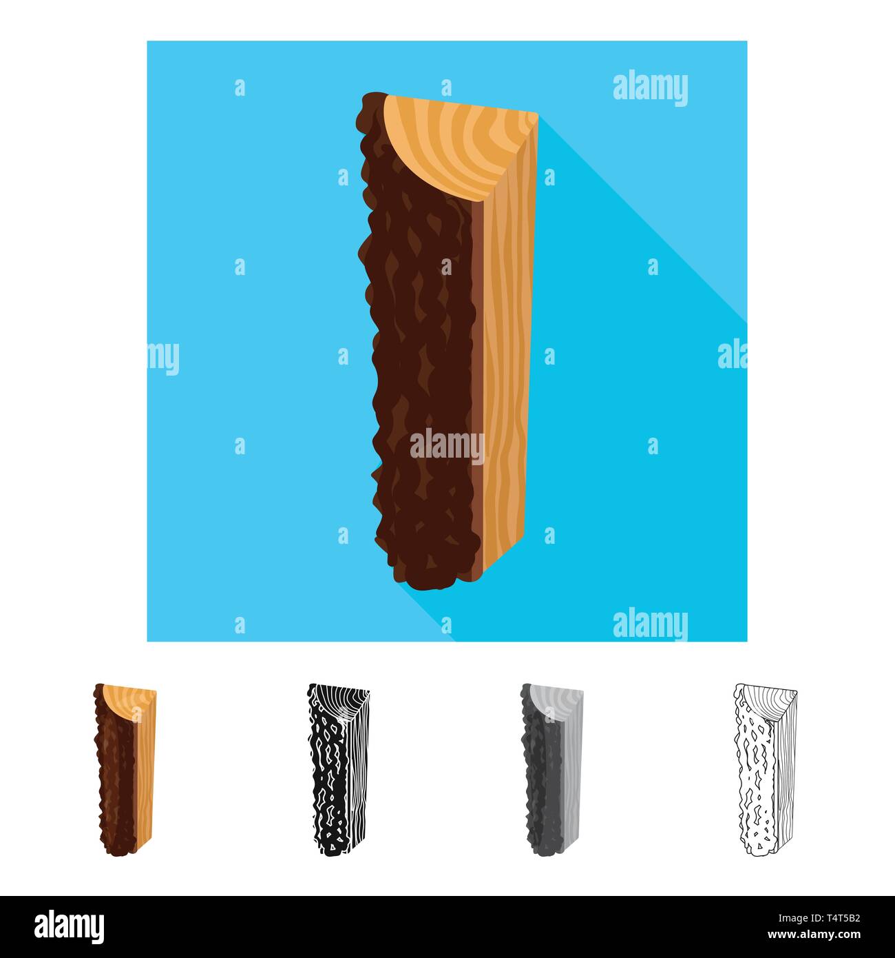 Vector illustration of log and piece logo. Set of log and timber stock ...