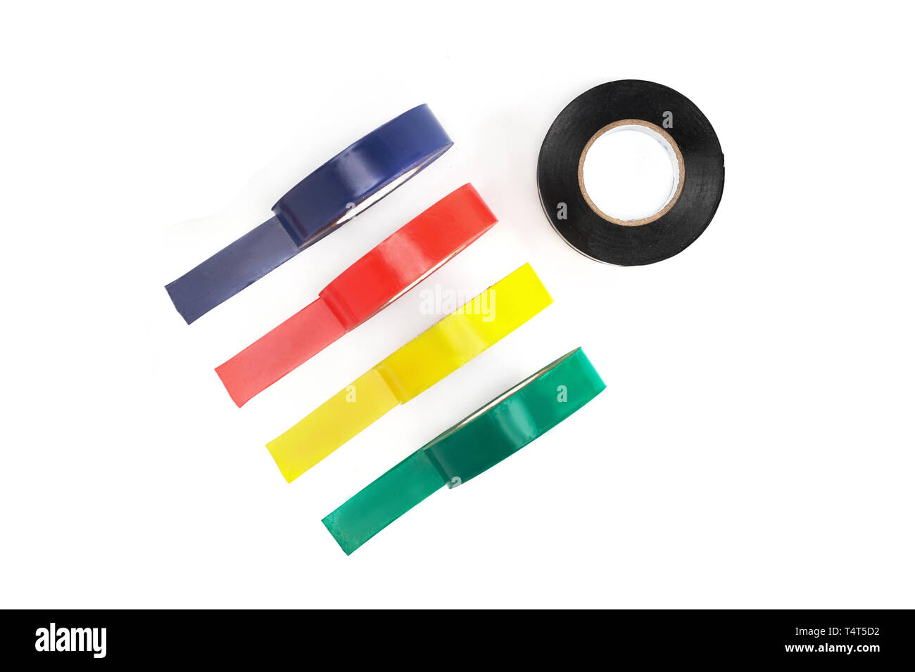 Set of sticky colorful electrical protection tape, ñircle pattern, good ...