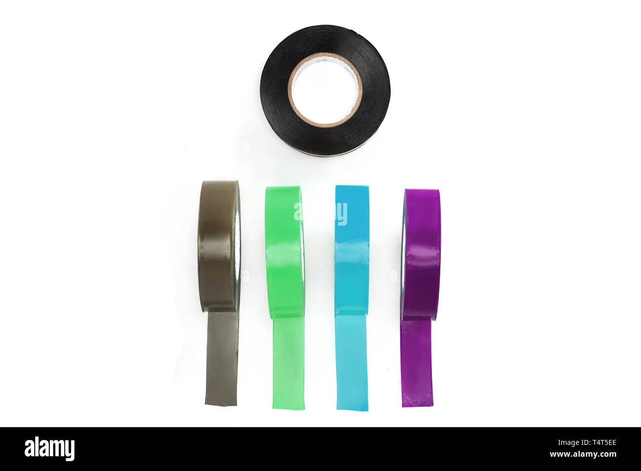 Set of sticky colorful electrical protection tape, ñircle pattern, good ...