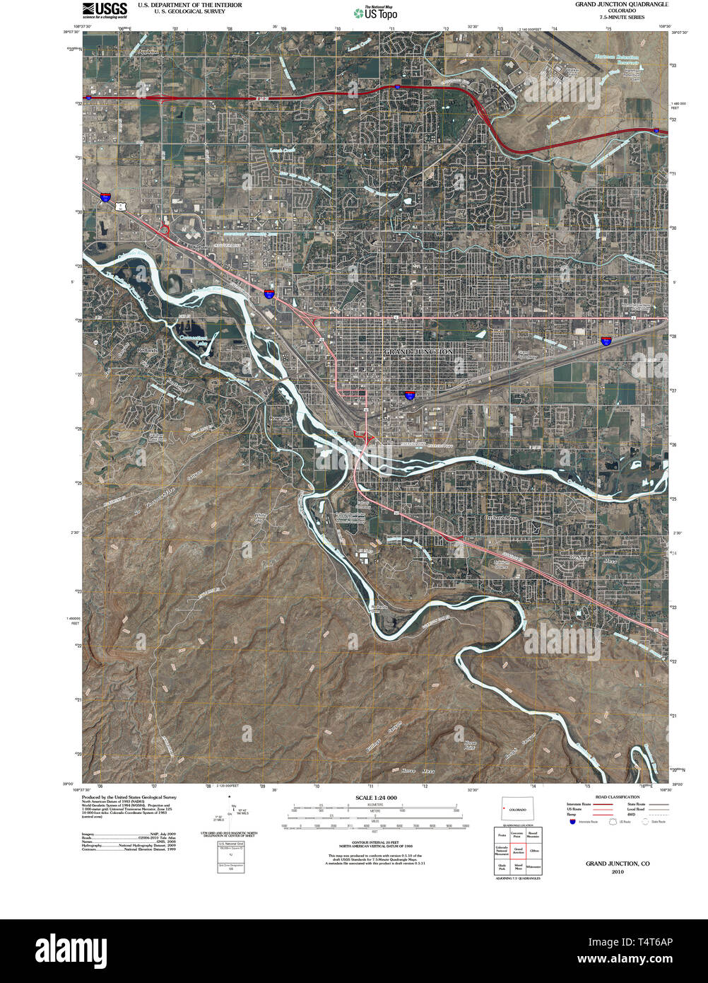 Map of grand junction hi-res stock photography and images - Alamy