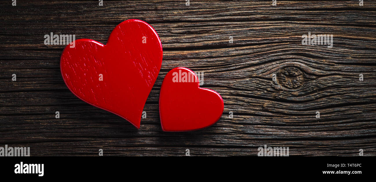 Bright Red Rustic Red heart Stock Photo - Alamy