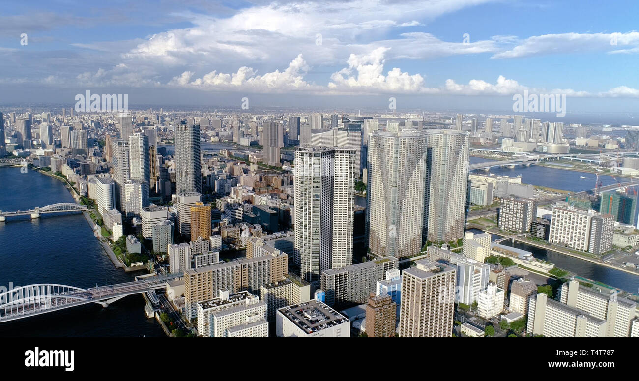 tokyo bay in aerial view Stock Photo - Alamy