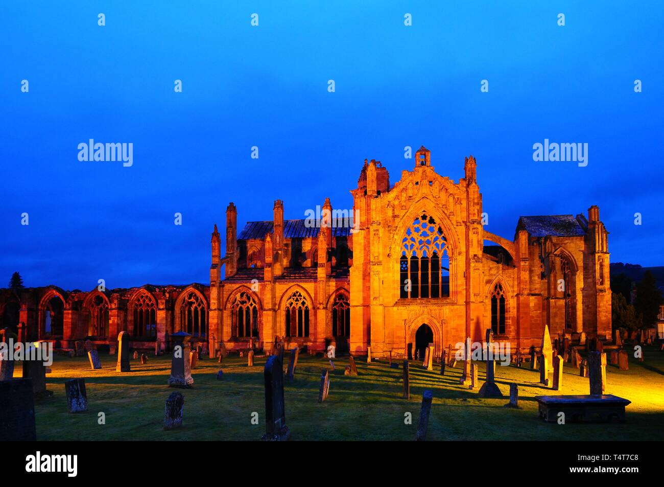 Melrose abbey melrose scottish borders hi-res stock photography and ...