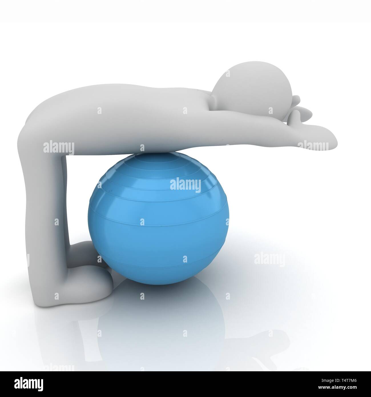 3d man exercising position on fitness ball. My biggest pilates series ...