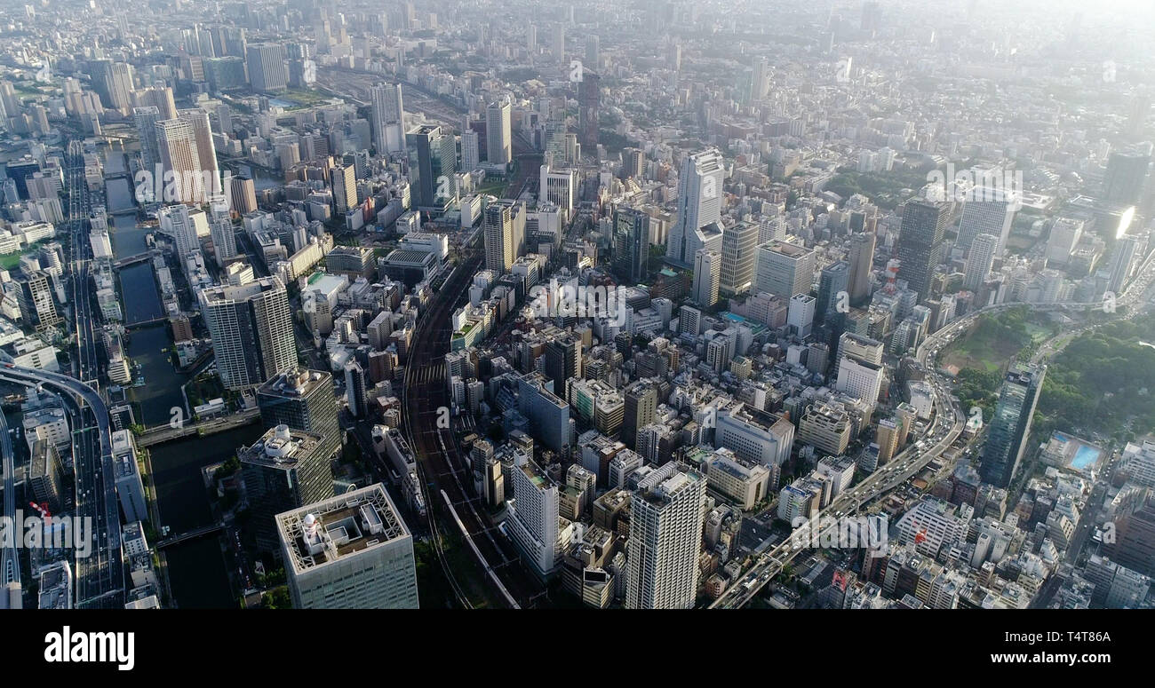 tokyo bay in aerial view Stock Photo - Alamy