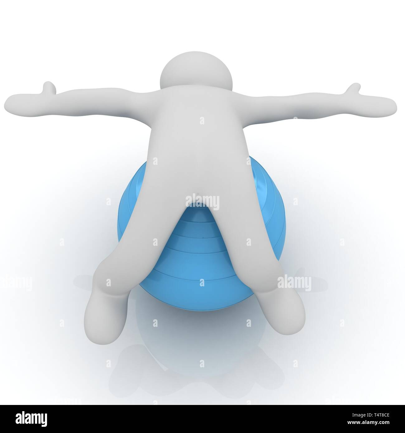 3d man exercising position on fitness ball. My biggest pilates series ...