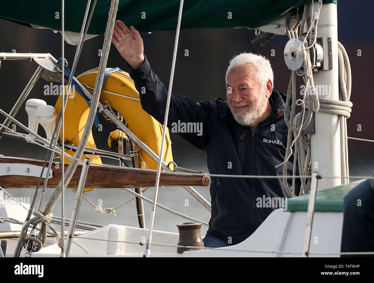 Sir robin knox johnson on board hi-res stock photography and images - Alamy