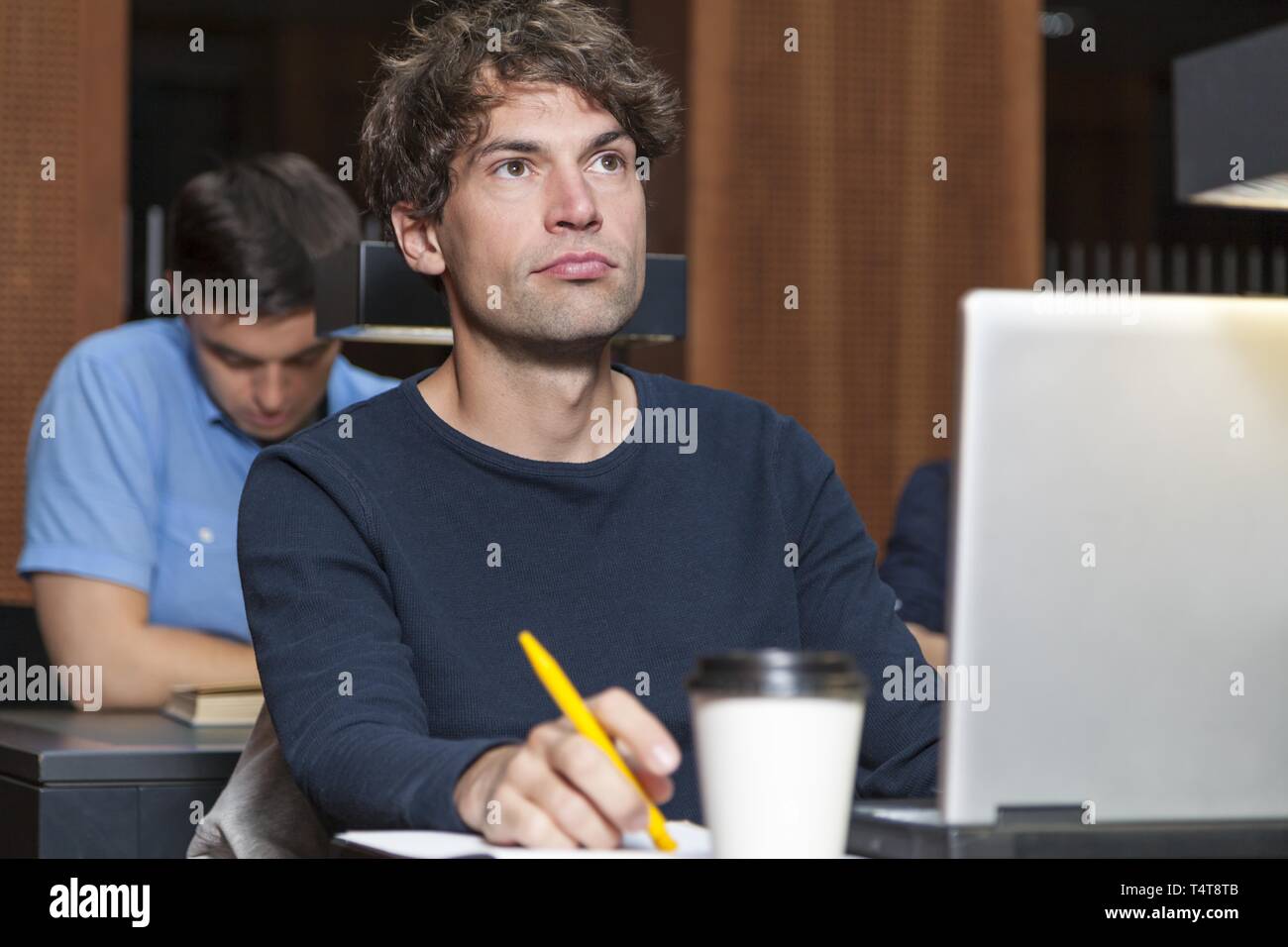 Student learning on a laptop Stock Photo - Alamy