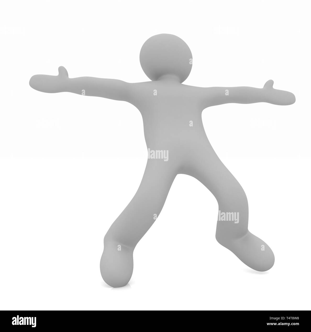 3d man isolated on white. Series: morning exercises - flexibility ...