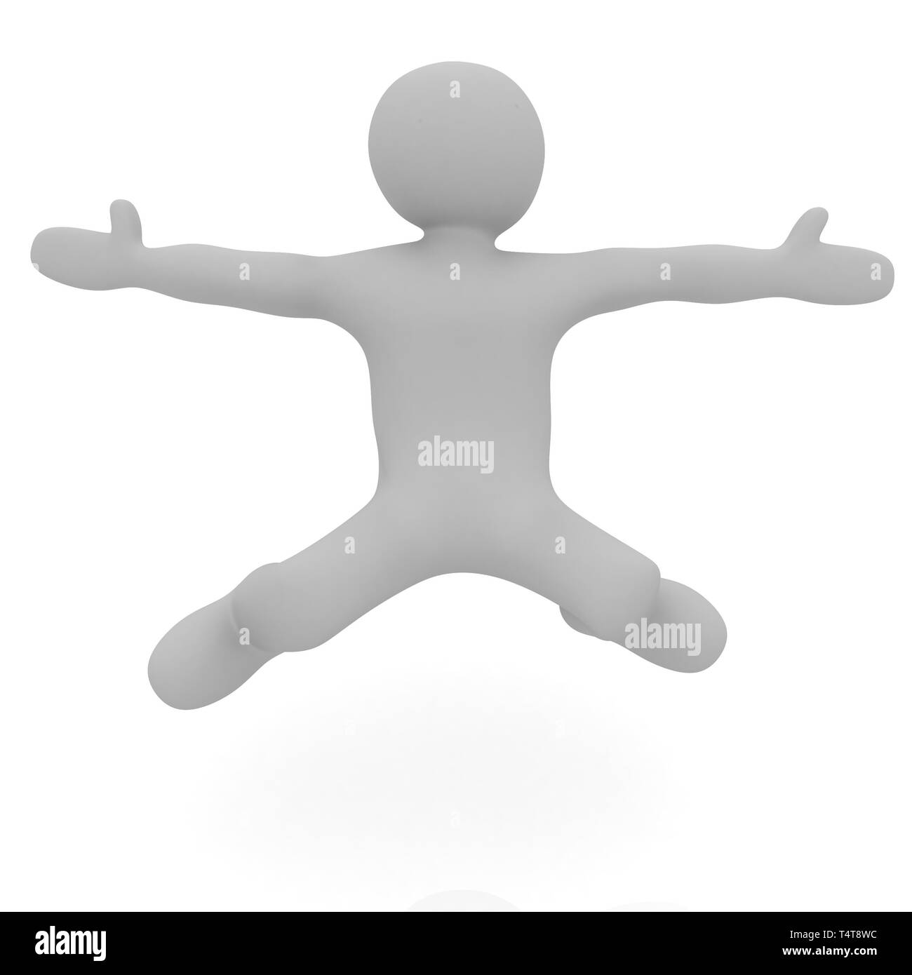 falling 3d man on white background Stock Photo - Alamy