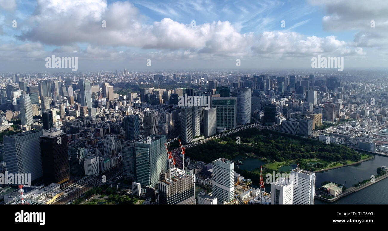 tokyo bay in aerial view Stock Photo - Alamy