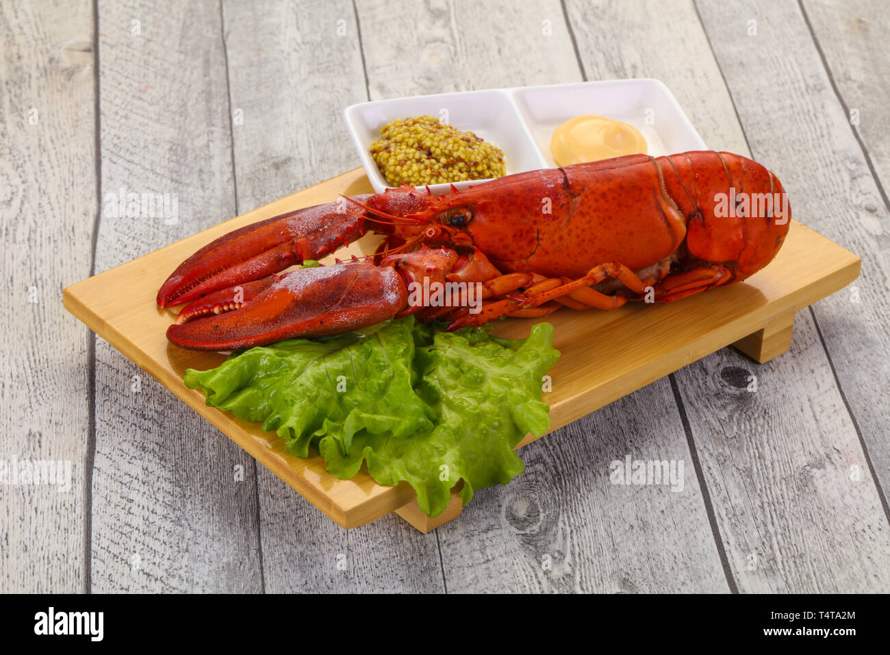 Luxury Lobster with sauces - ready for eat Stock Photo - Alamy