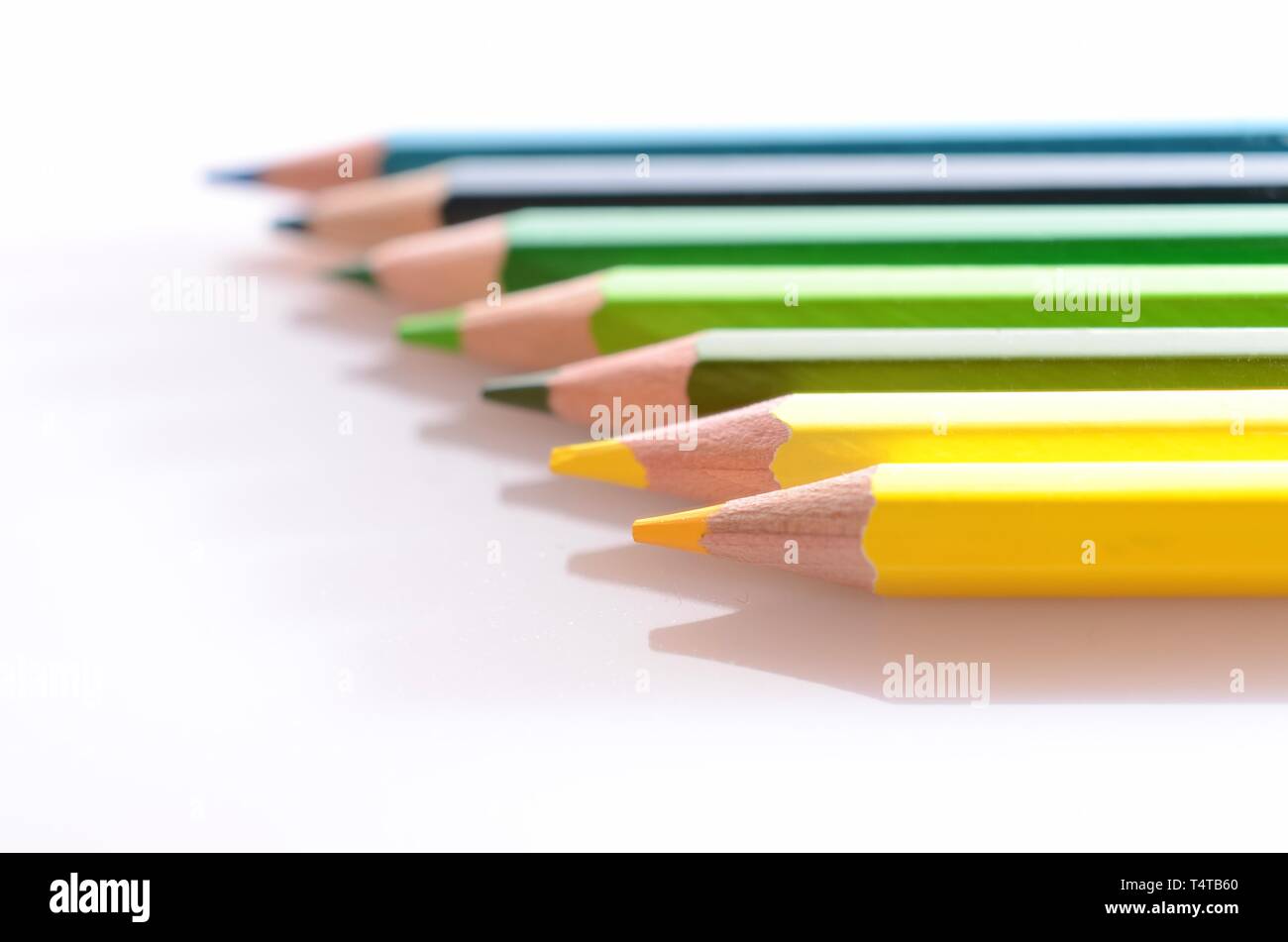 Many crayons on white background Stock Photo - Alamy