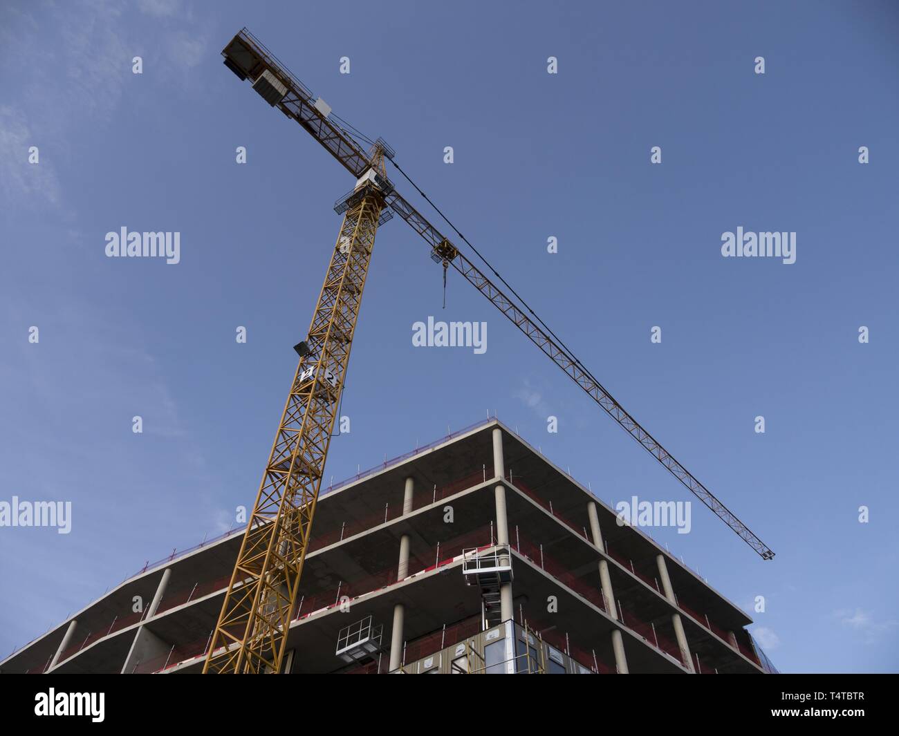 Crane on construction site Stock Photo - Alamy