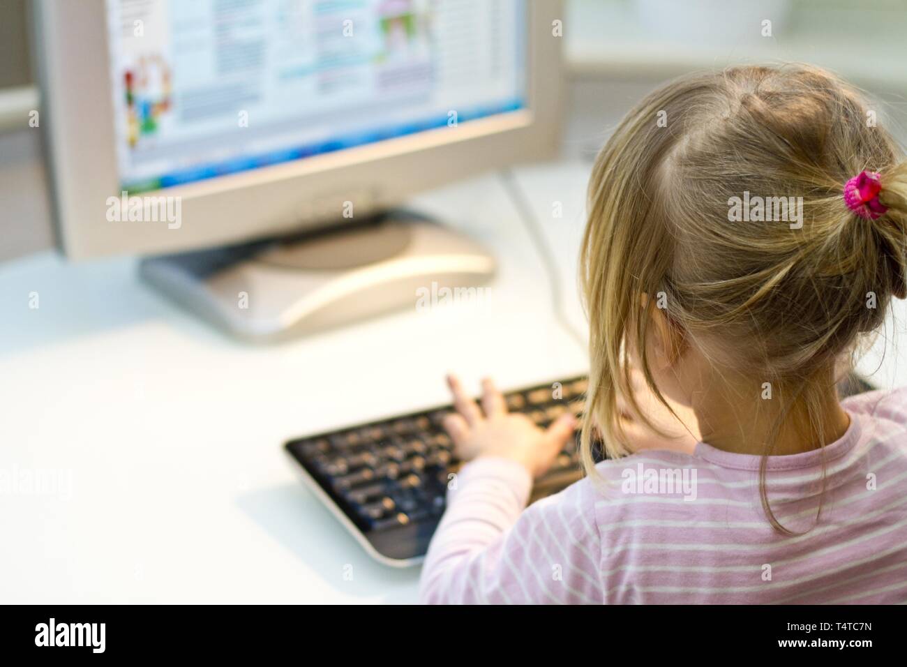 Girl Keyboards Computer High Resolution Stock Photography and Images ...