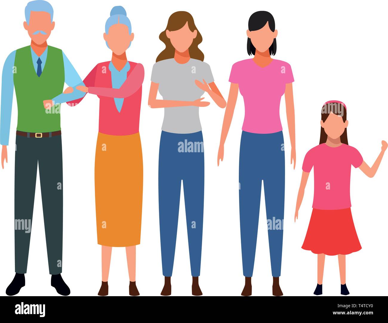 family avatar cartoon character Stock Vector Image & Art - Alamy