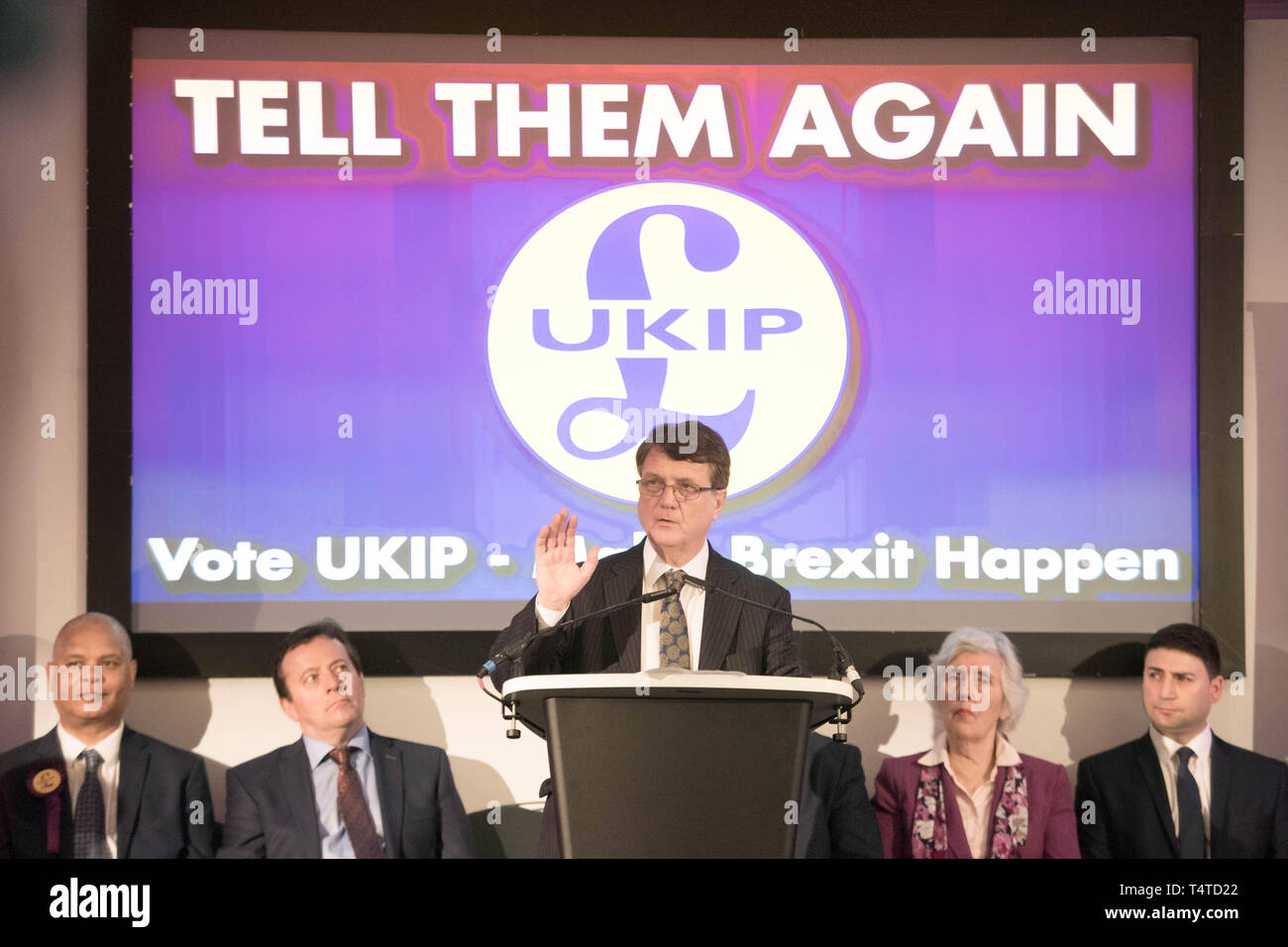 Ukip party leader gerard batten speaks hi-res stock photography and ...