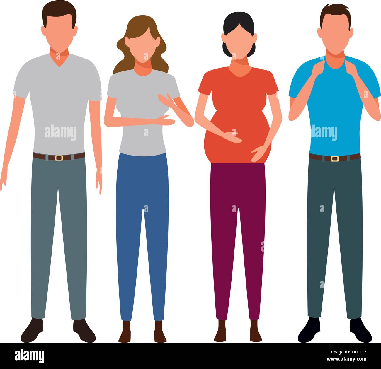 Adult relative vector happy family hi-res stock photography and images ...