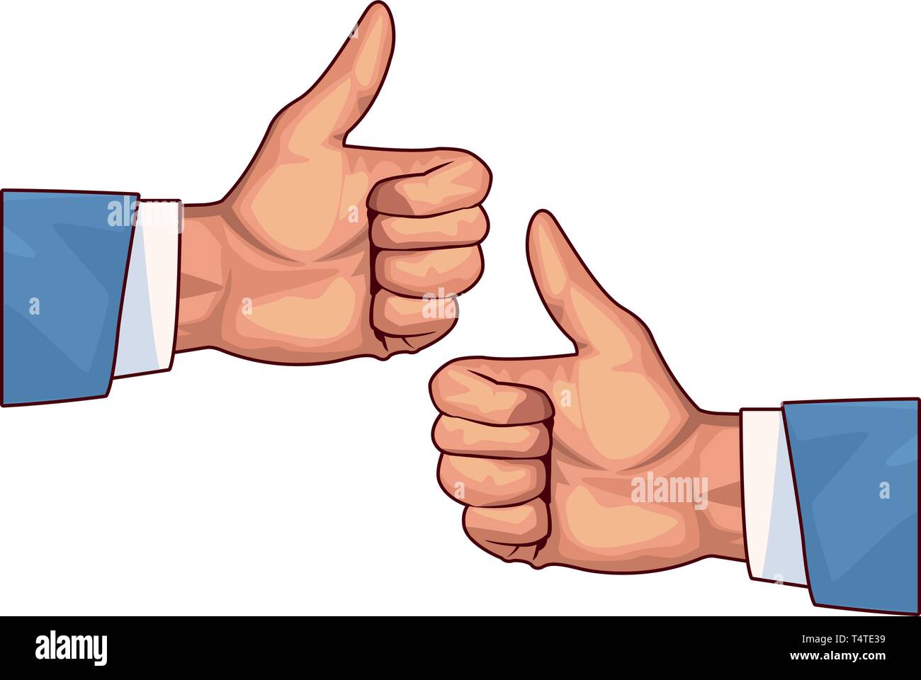 Two thumbs up business Stock Vector Images - Alamy