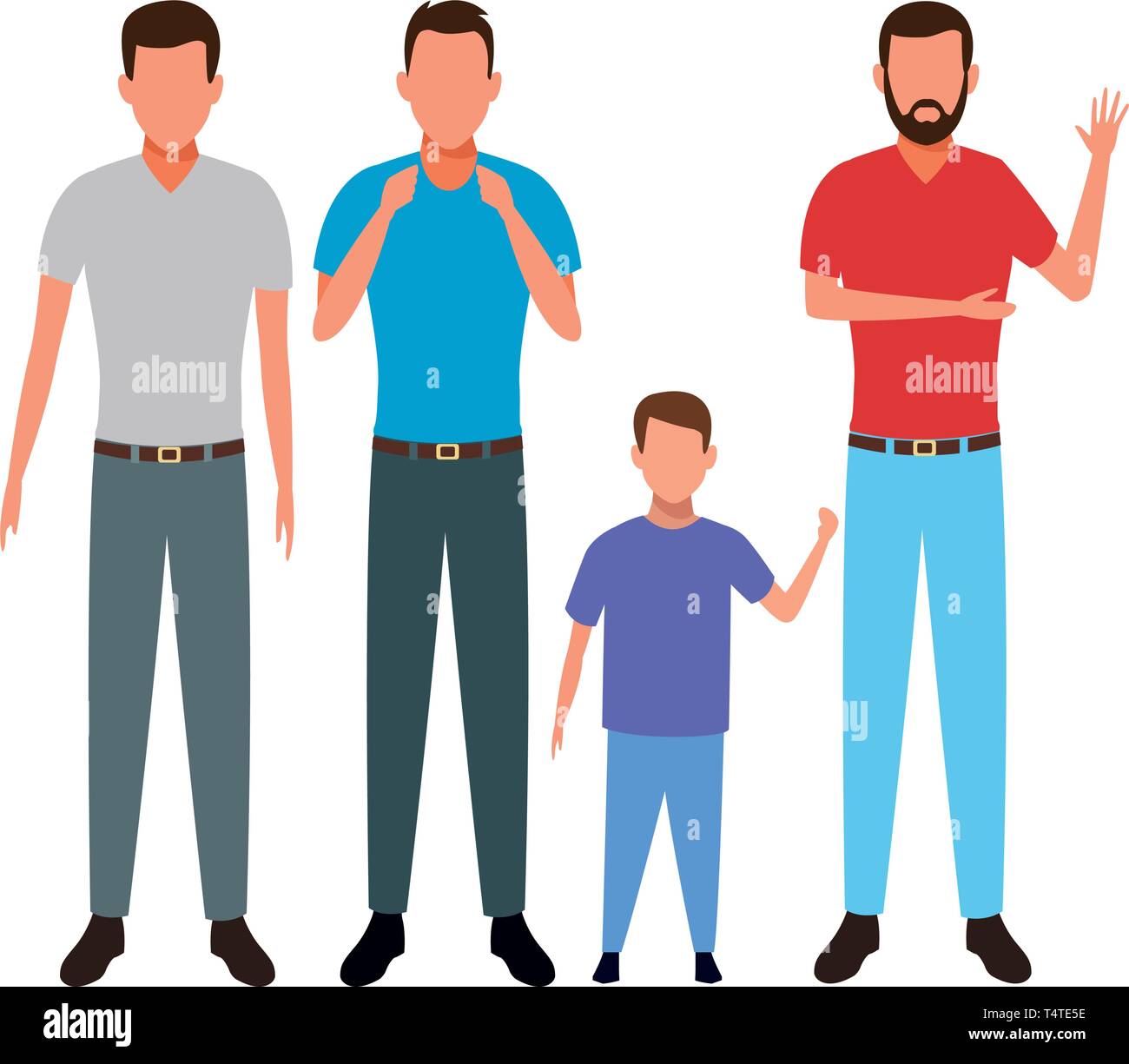men with child avatar cartoon character Stock Vector Image & Art - Alamy