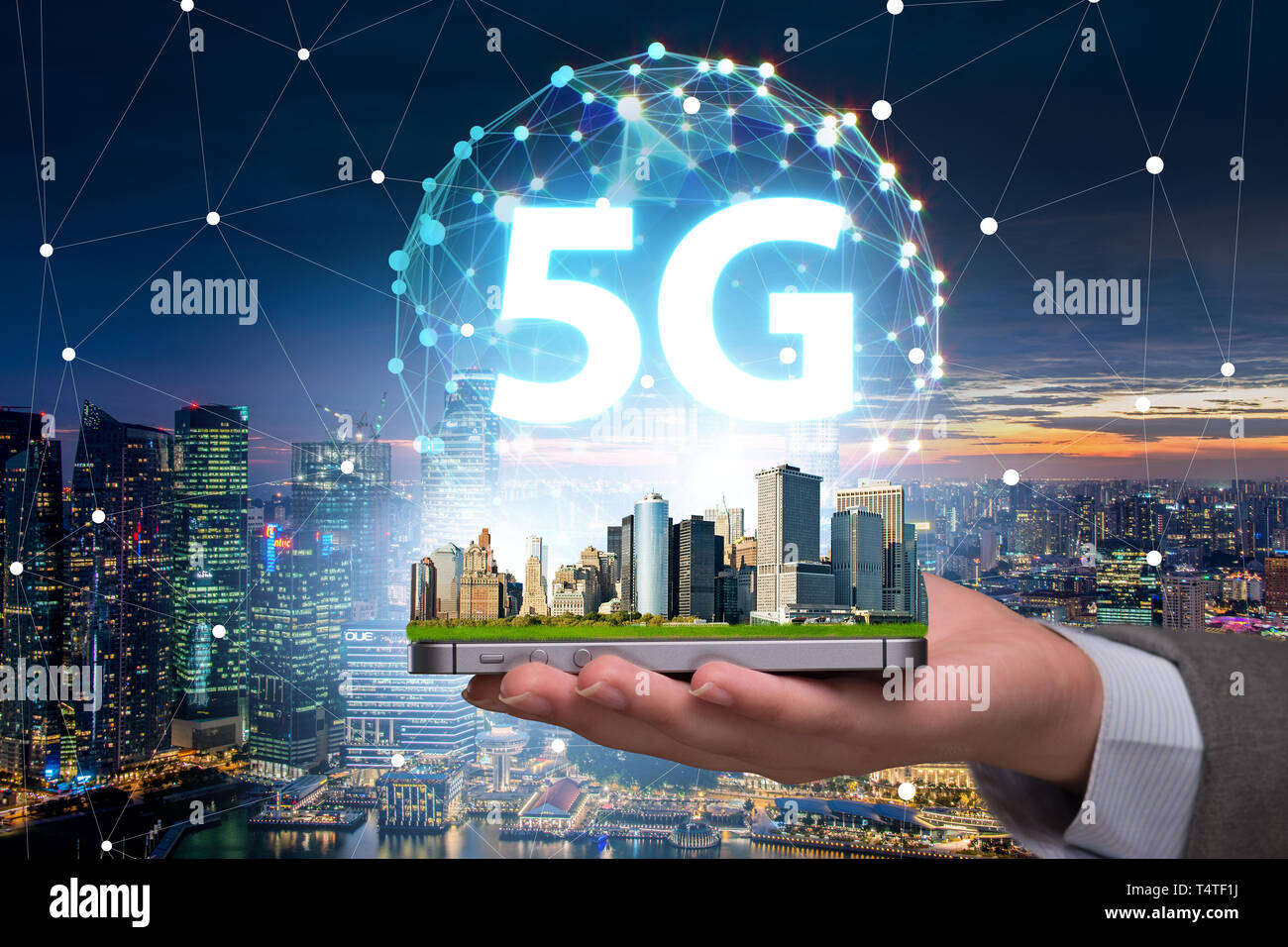 5g concept of internet connection technology Stock Photo - Alamy
