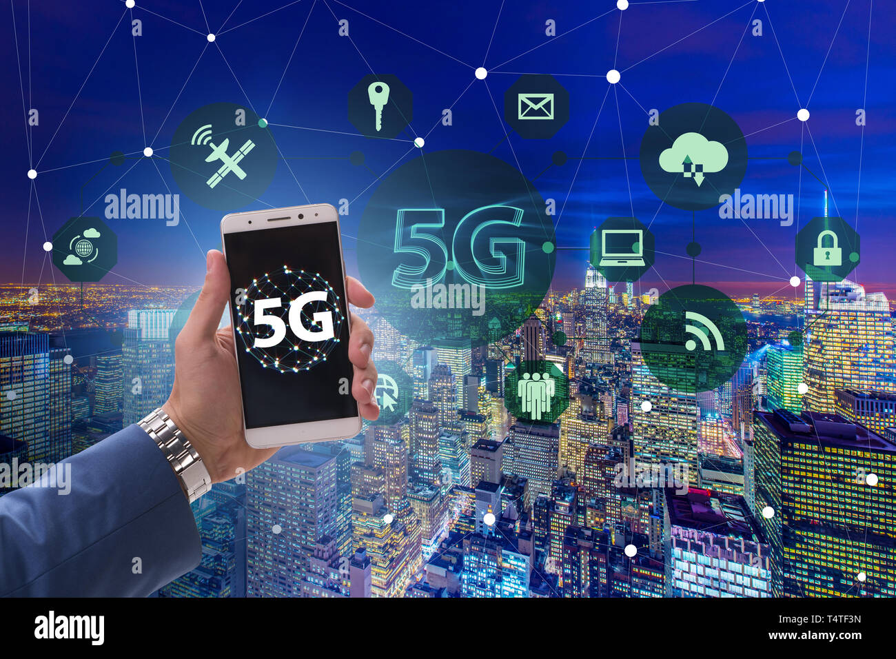 5g concept of internet connection technology Stock Photo - Alamy