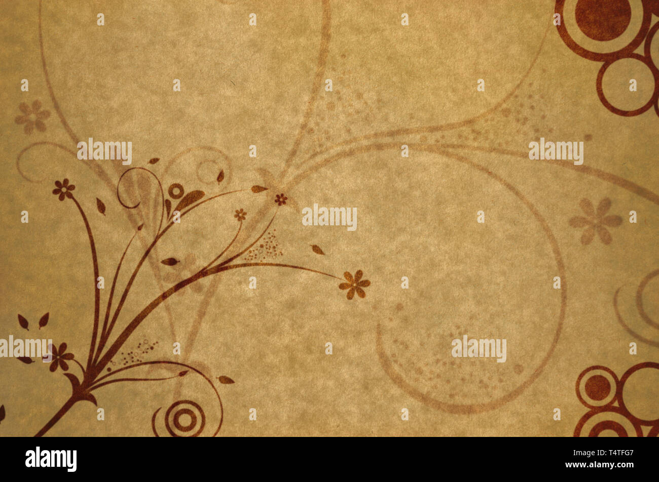 paper background with flower ornament designs Stock Photo - Alamy