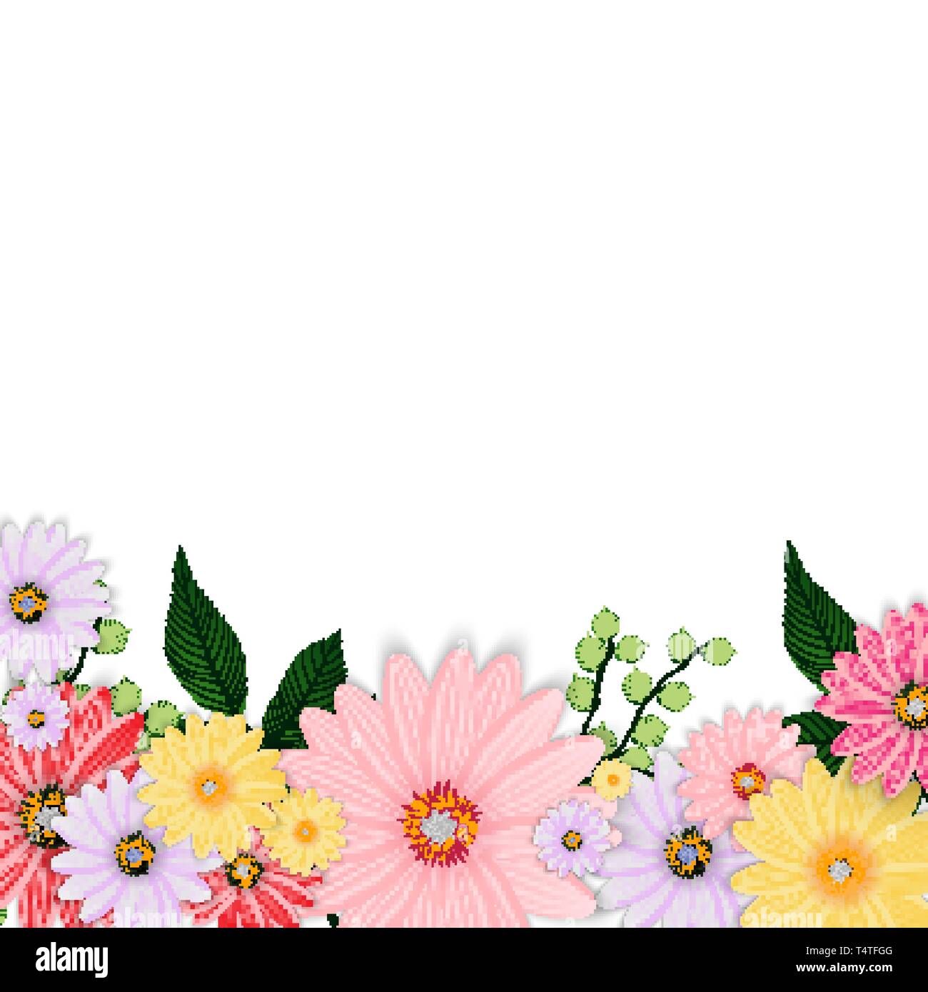 Abstract Flower Background Template. Vector Illustration Stock Vector ...