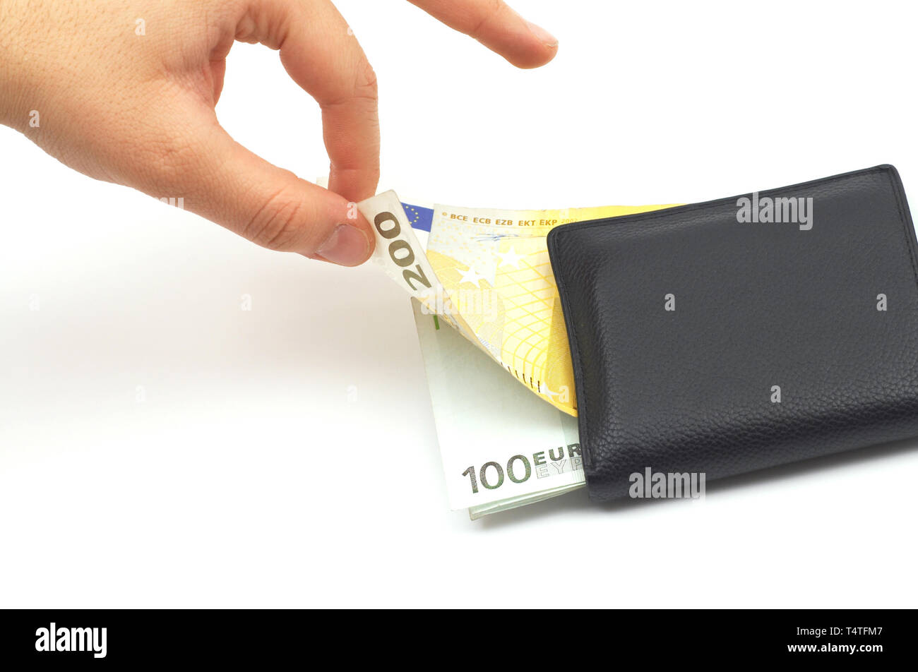 hand stealing money from wallet Stock Photo - Alamy
