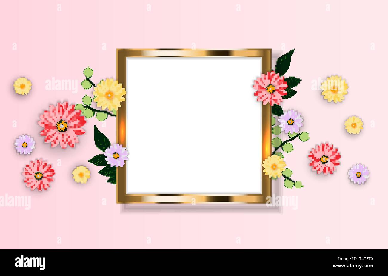 Abstract Flower Background Template. Vector Illustration Stock Vector ...