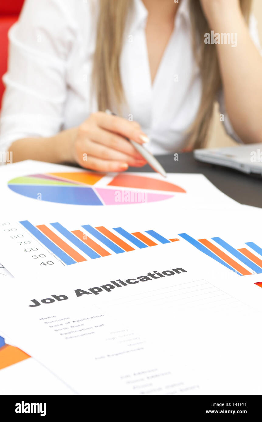 job application form close up at the office Stock Photo - Alamy