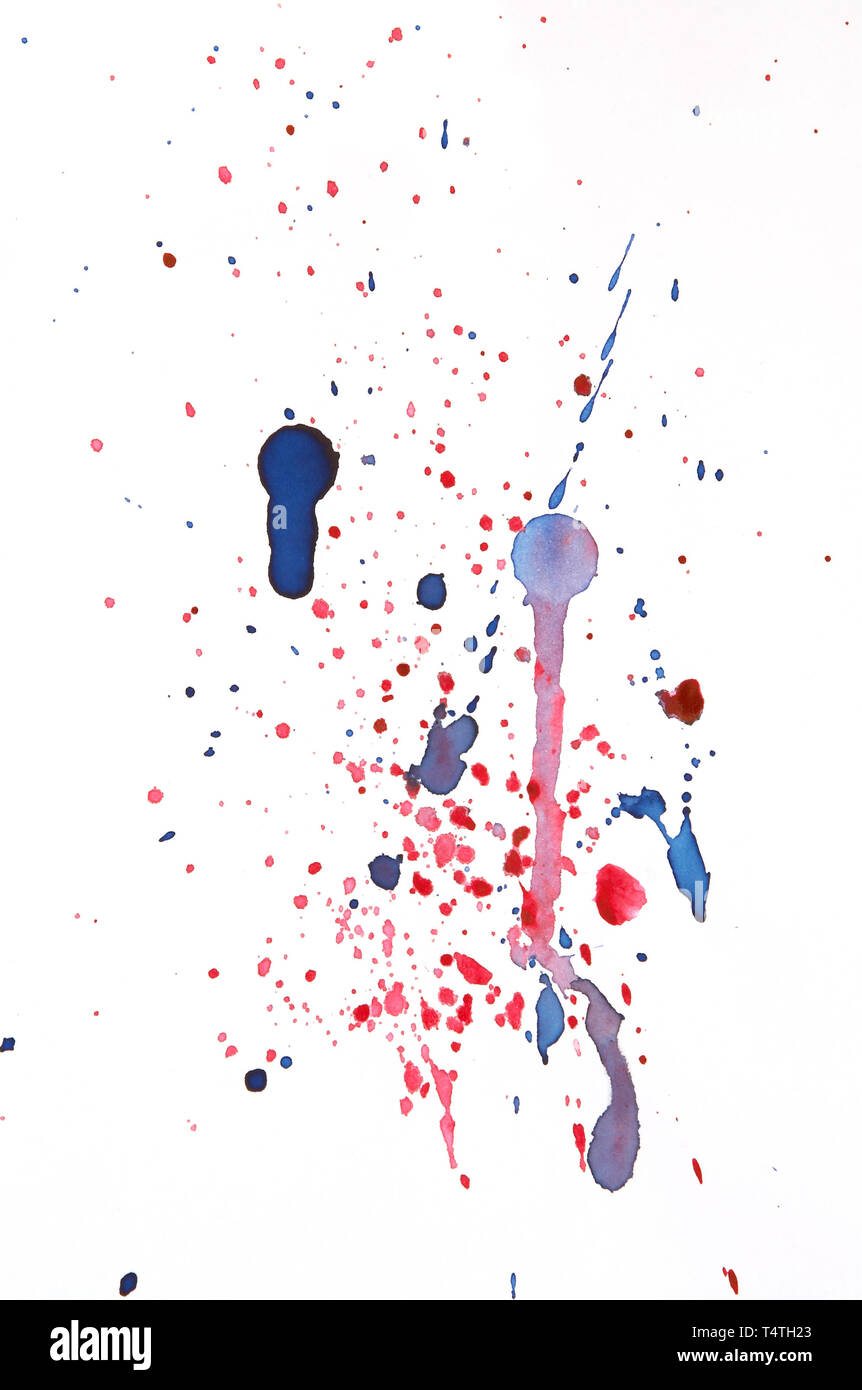 abstract background with colorful ink splats Stock Photo - Alamy