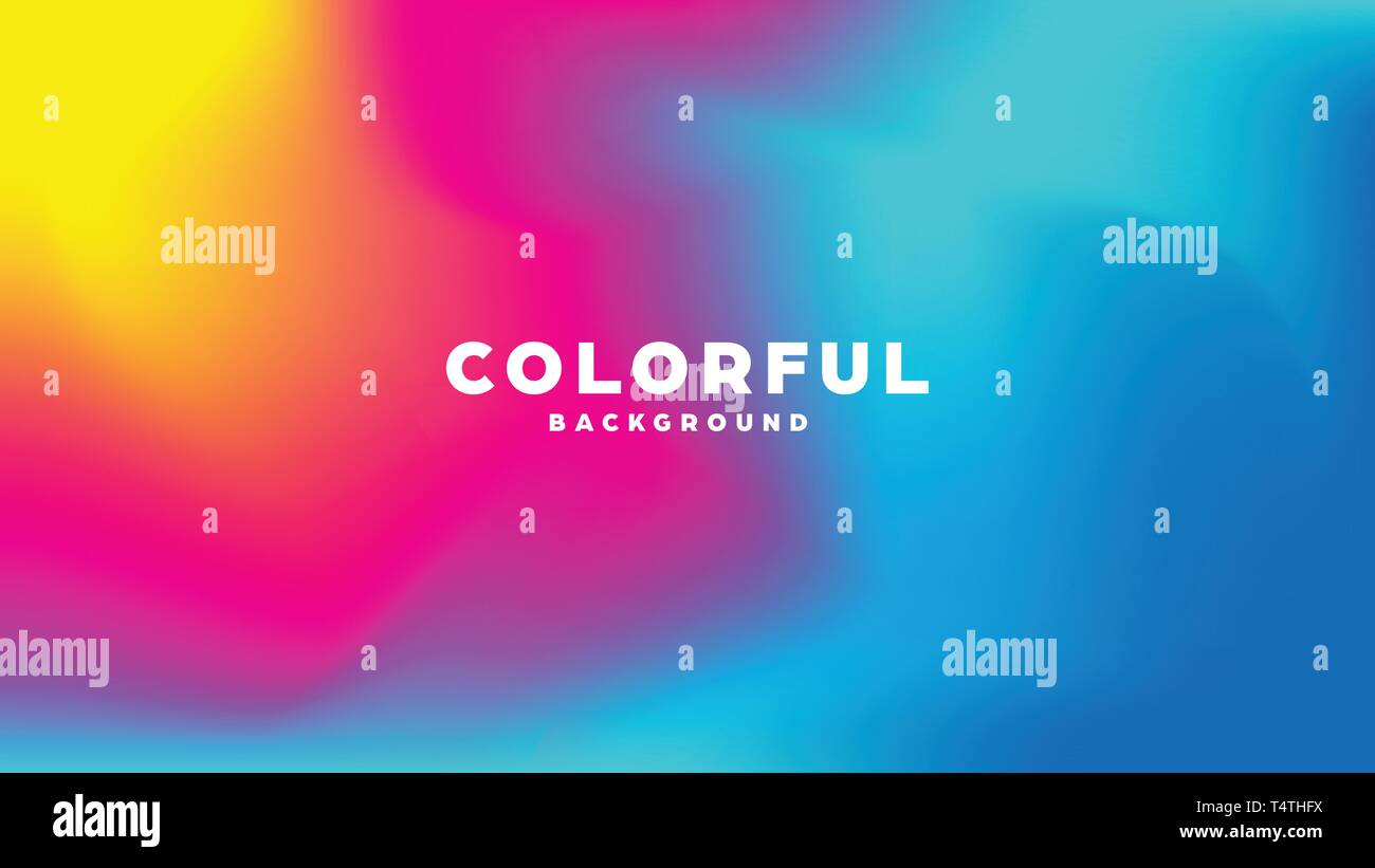 Colorful modern abstract background with neon gradient. Dynamic color flow poster, banner ...