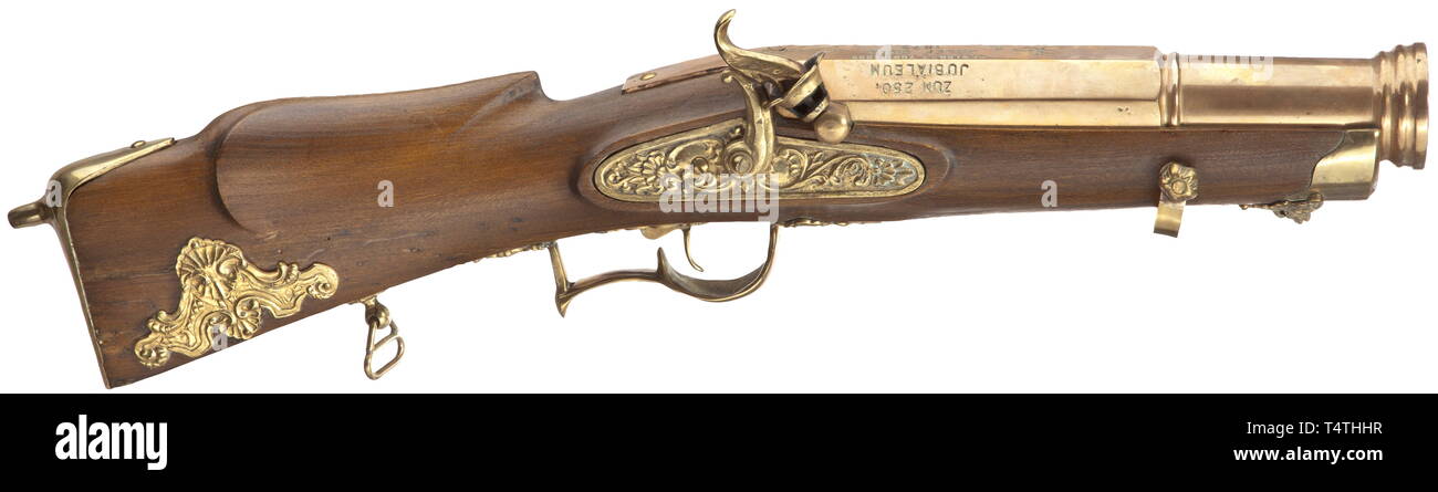 Civil long arms, flintlock and caplock, hand cannon, South German, 20th ...