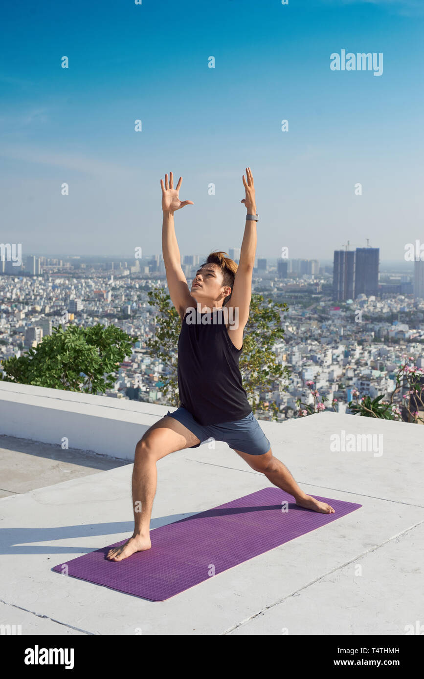 Yoga poses man hi-res stock photography and images - Alamy