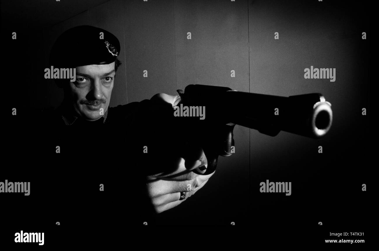 British Police armed with guns. 1986 Photographs from a series ...