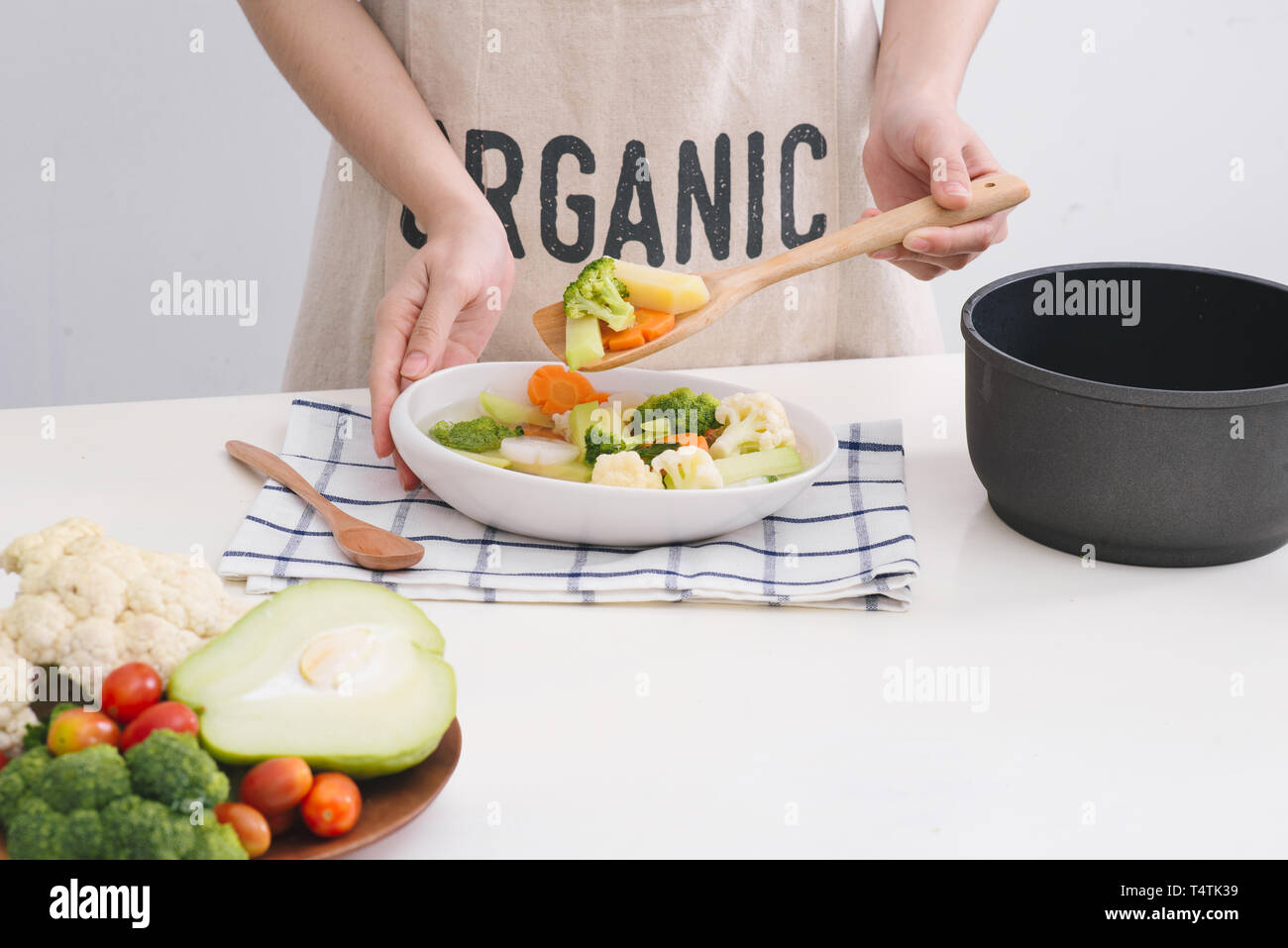 Bowl stir woman hi-res stock photography and images - Alamy