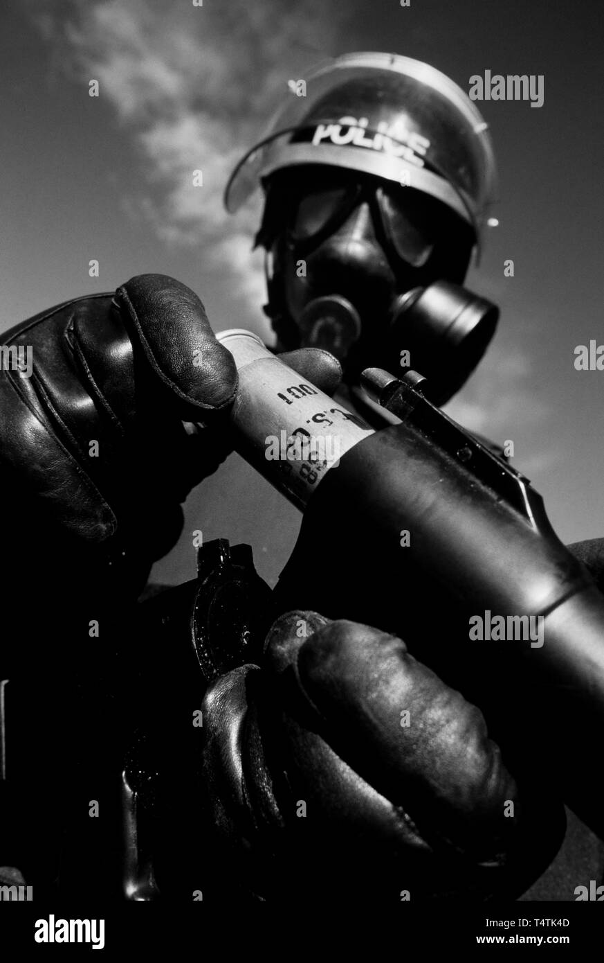 British Police armed with guns. 1986 Photographs from a series ...