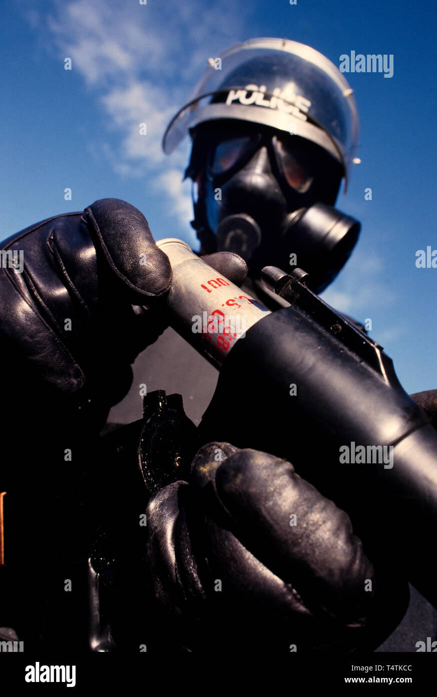 British Police armed with guns. 1986 Photographs from a series ...