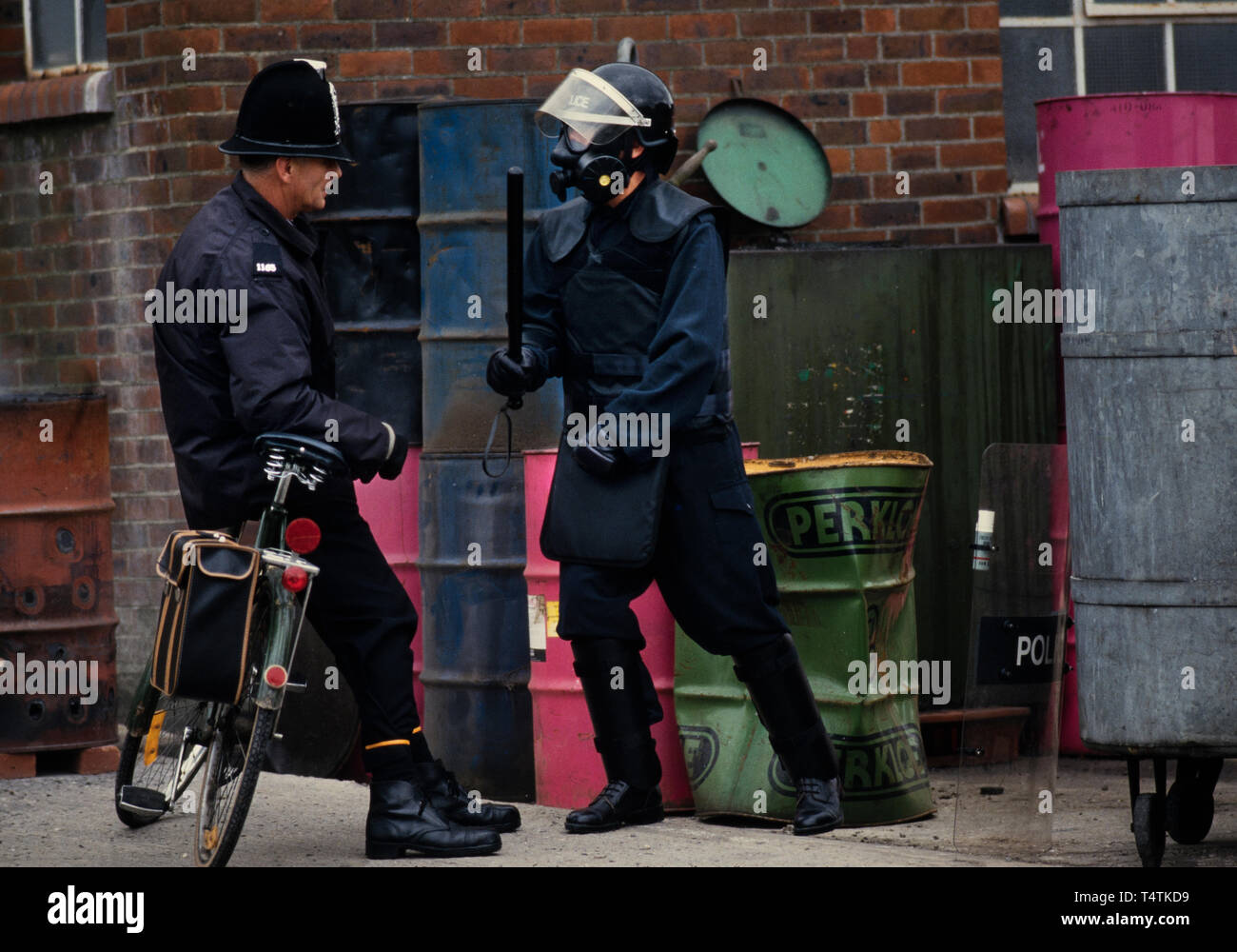 British Police armed with guns. 1986 Photographs from a series ...
