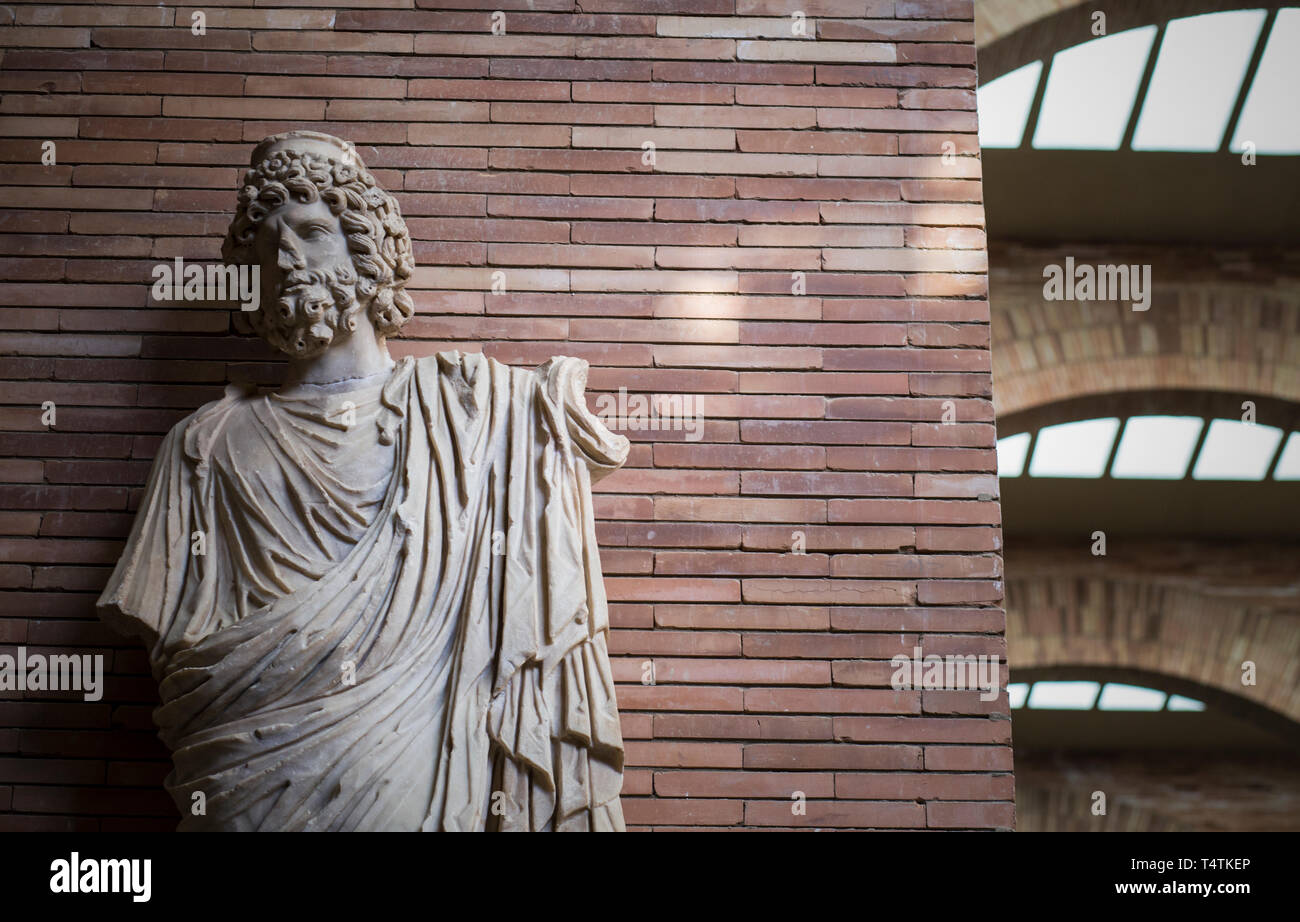 Serapis as Pluto sculpture at MNAR Merida, Spain Stock Photo - Alamy