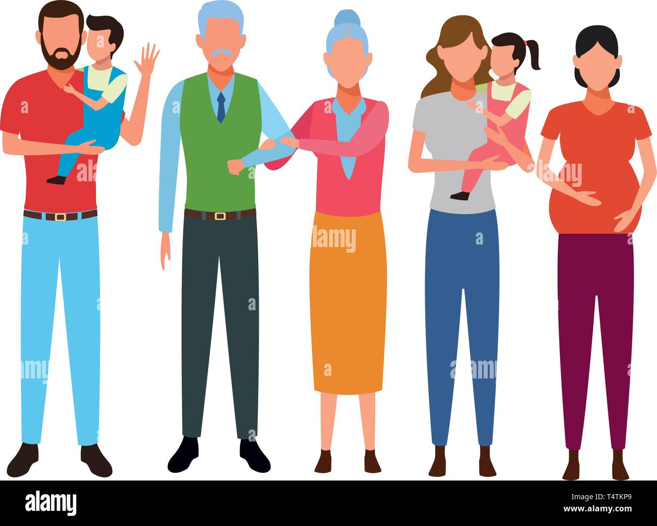 family avatar cartoon character Stock Vector Image & Art - Alamy