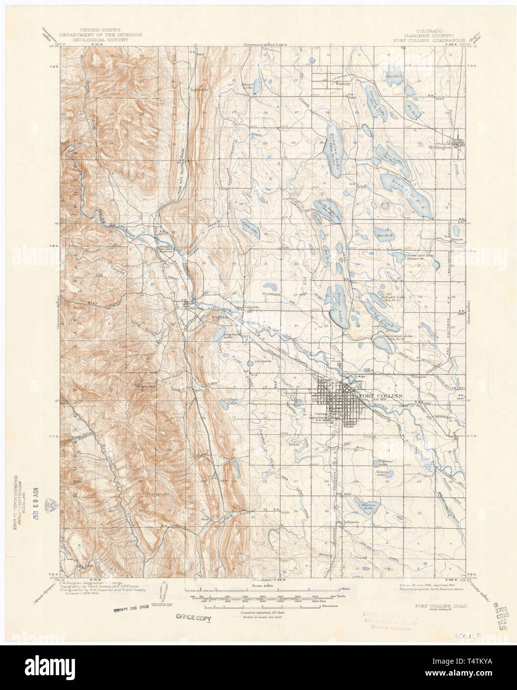 Map of fort collins hi-res stock photography and images - Alamy