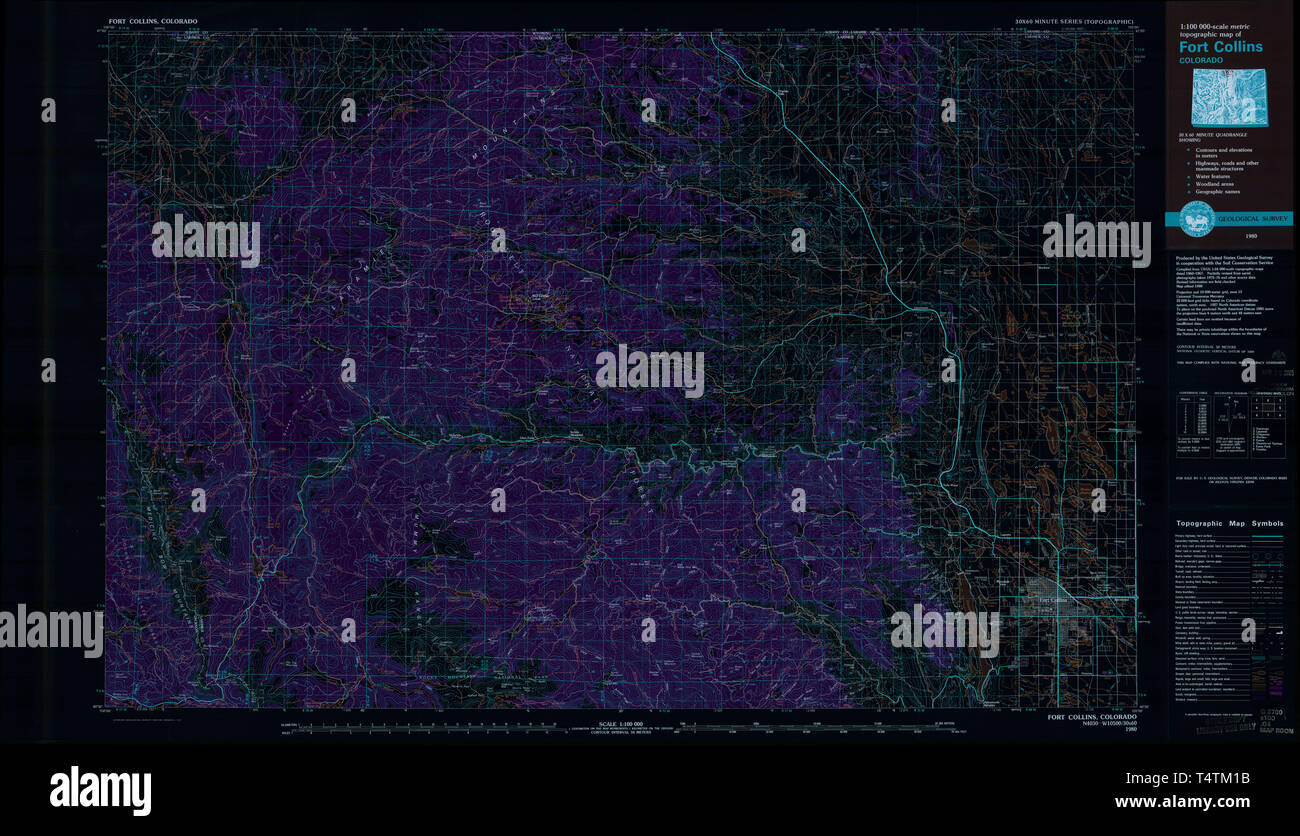 Map of fort collins hi-res stock photography and images - Alamy
