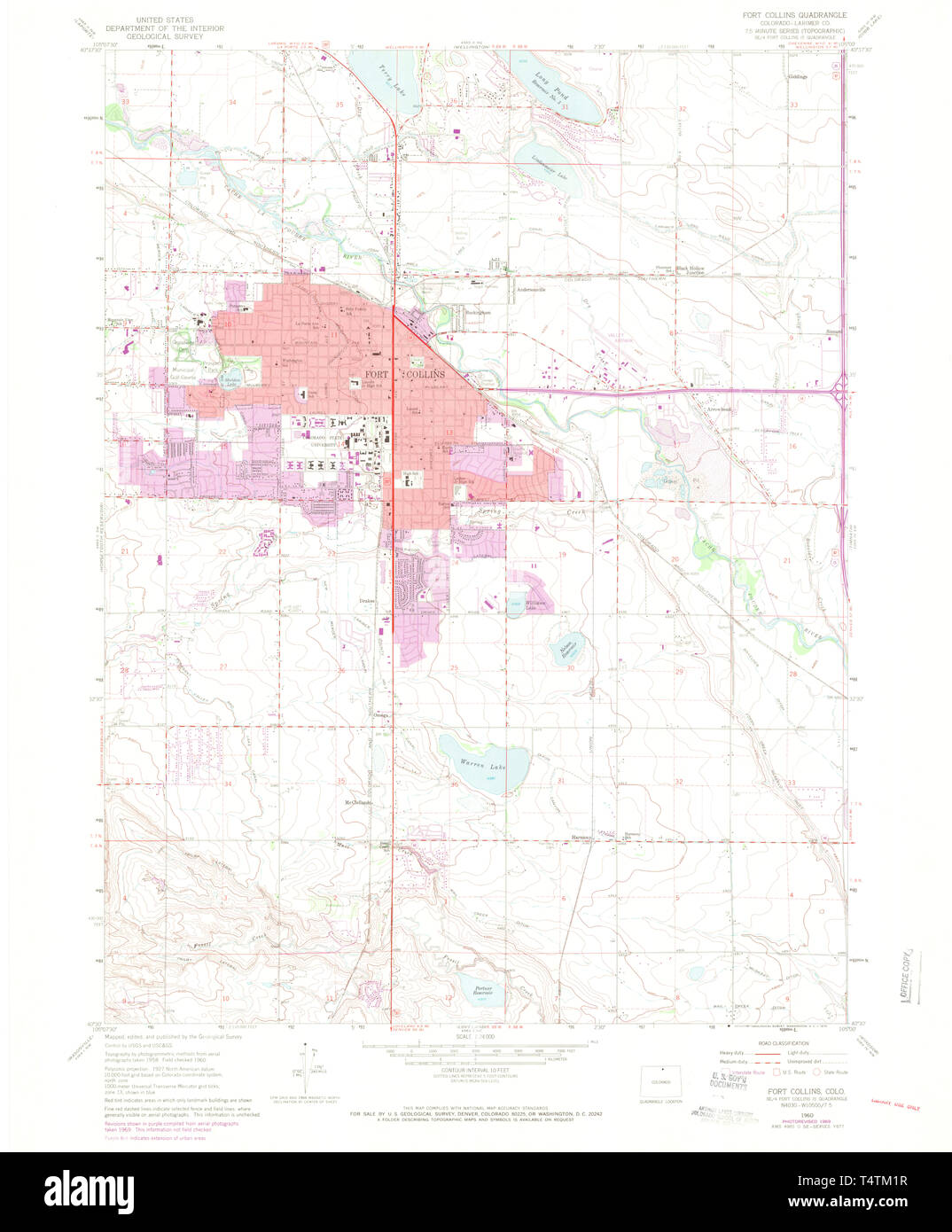 Map of fort collins hi-res stock photography and images - Alamy