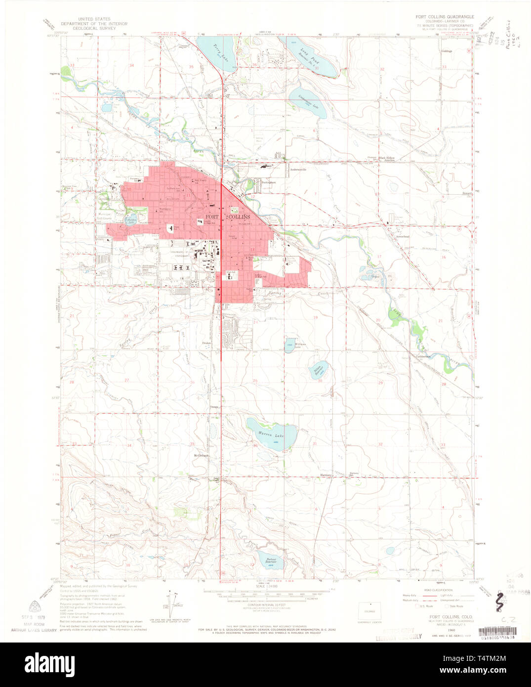 Map of fort collins hi-res stock photography and images - Alamy