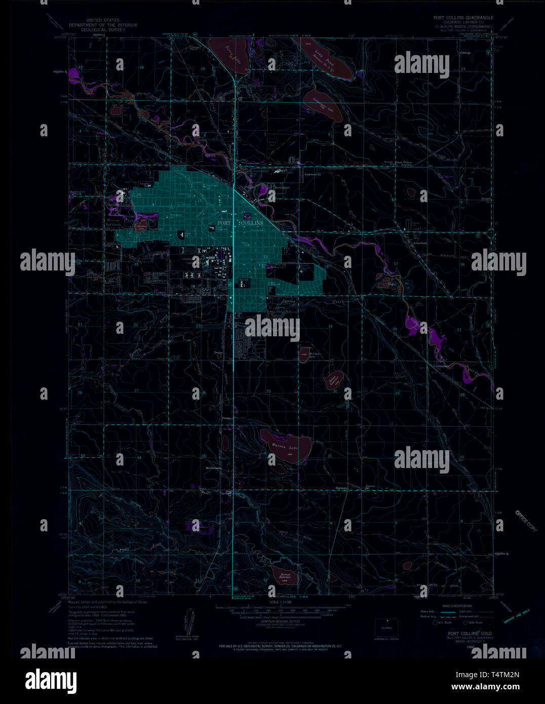 Map of fort collins hi-res stock photography and images - Alamy