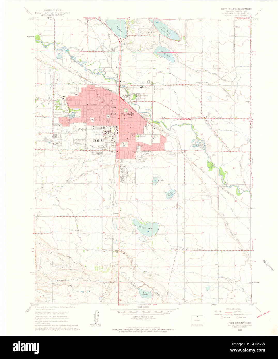 Map of fort collins hi-res stock photography and images - Alamy