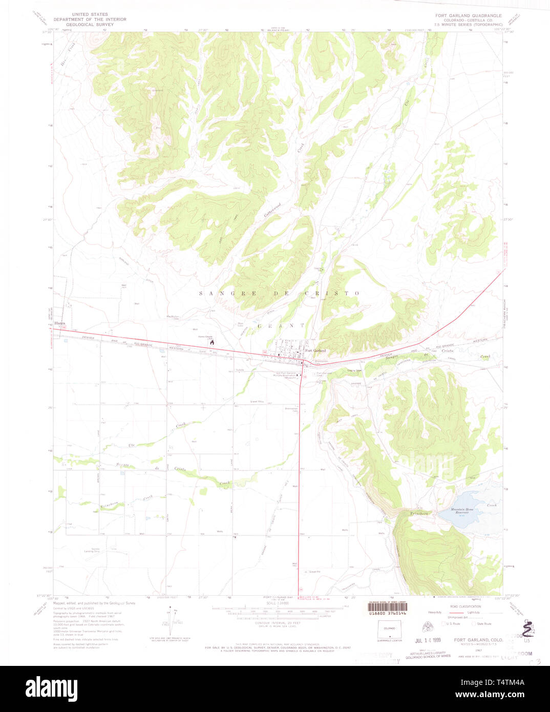 Fort Garland Colorado Map