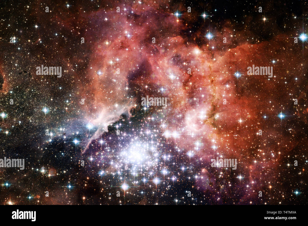 Universe filled stars, nebula and galaxy. Cosmic art, science fiction ...